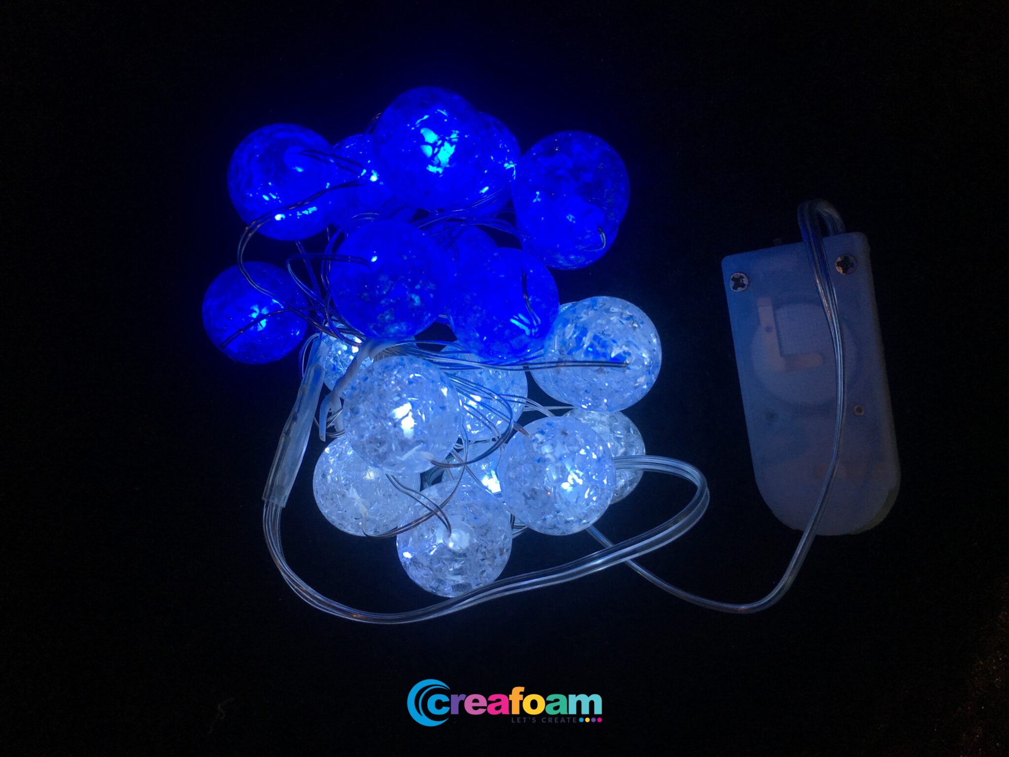 Led lichtjes Bolletjes Blauw Wit - Creafoam